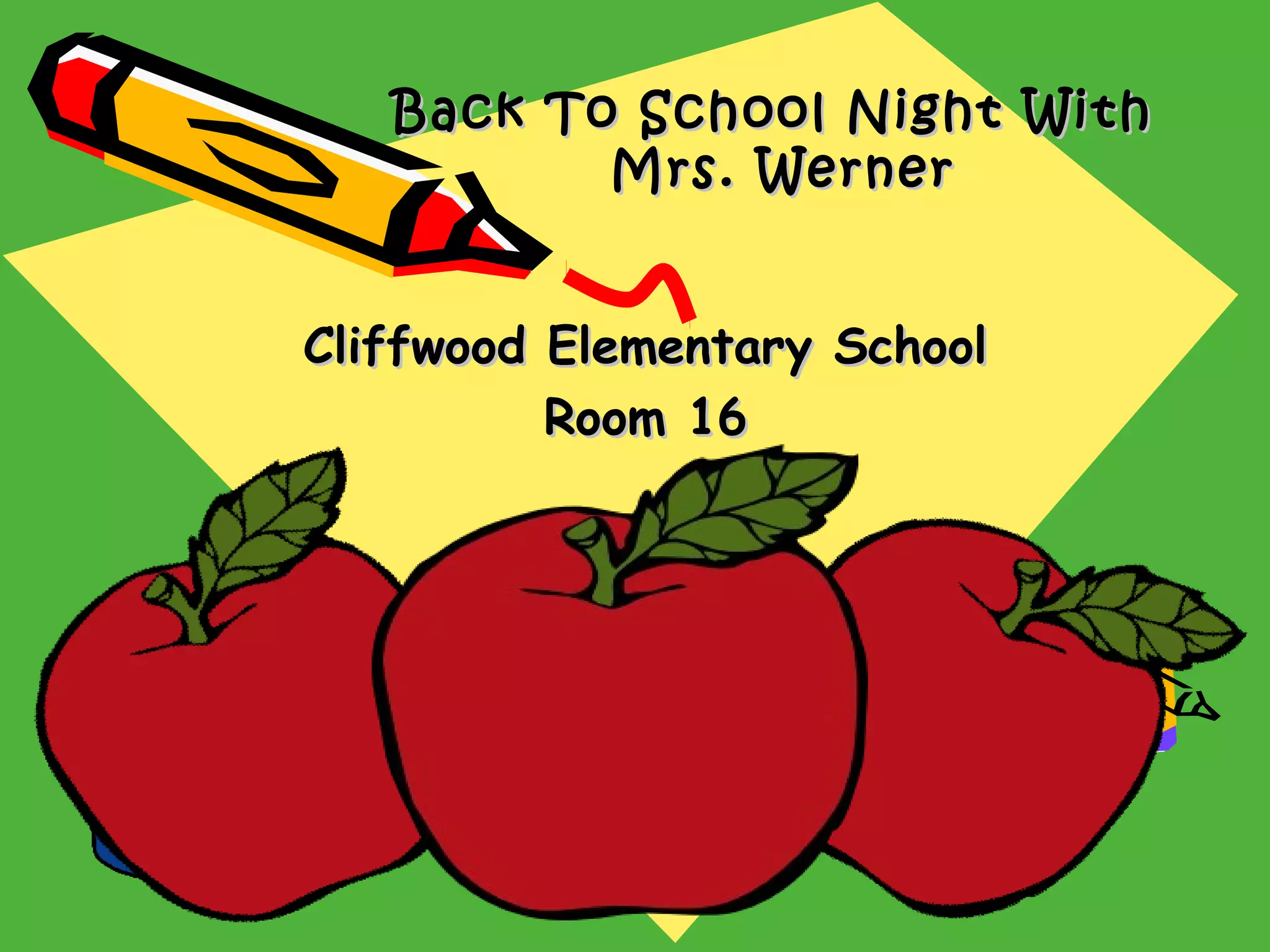 Back to School Night Powerpoint 2012 | PPT