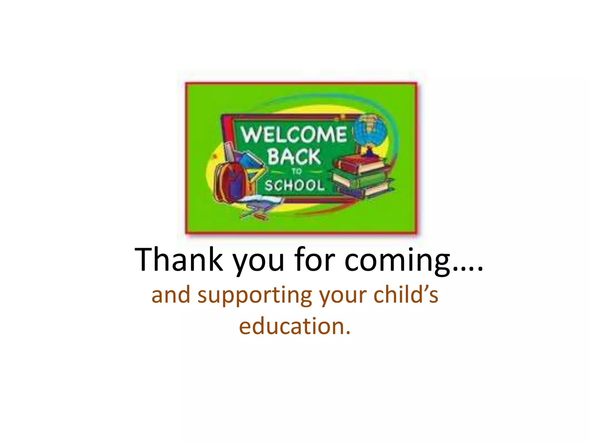 Back to school night | PPT