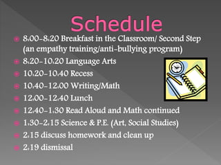 Back to school night | PPTX