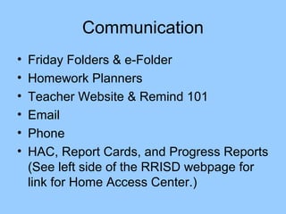 Back to school night 2014 15 | PPT