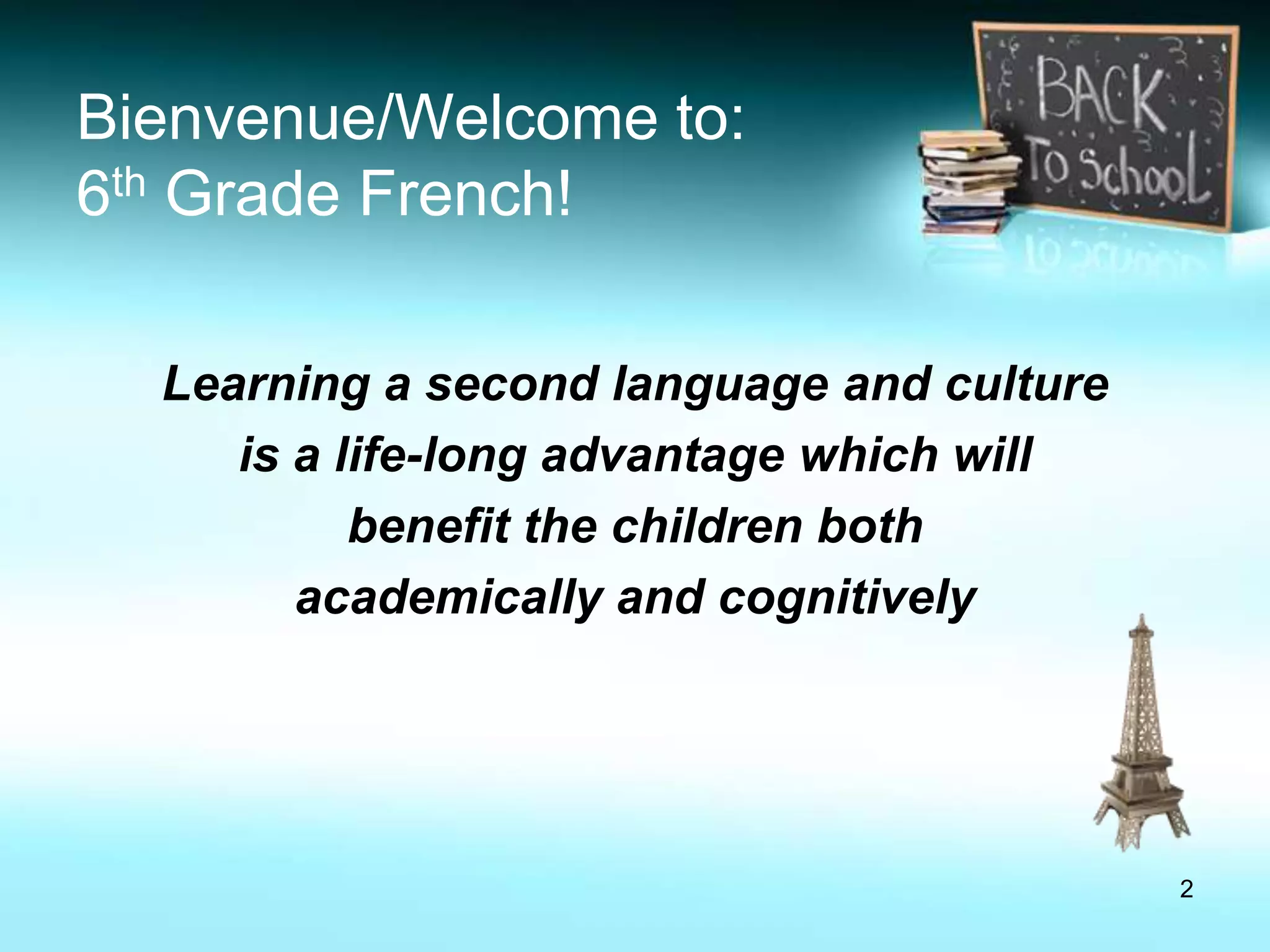 Back To School Night Presentation 6th Grade | PPT