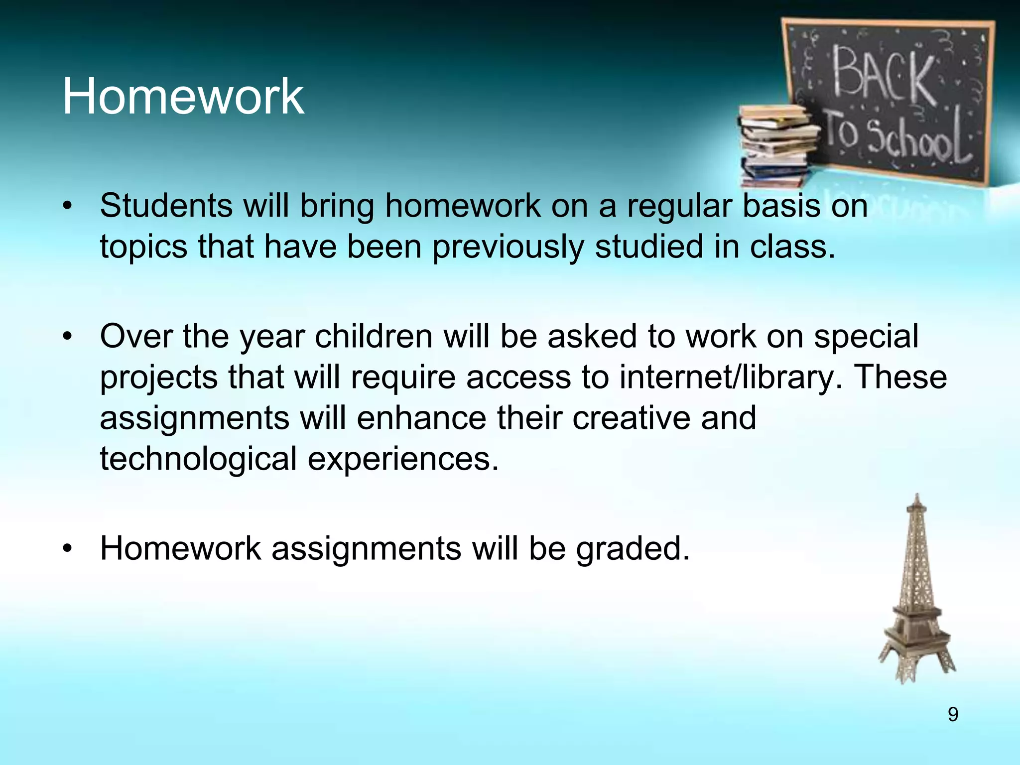 Back To School Night Presentation 6th Grade | PPT