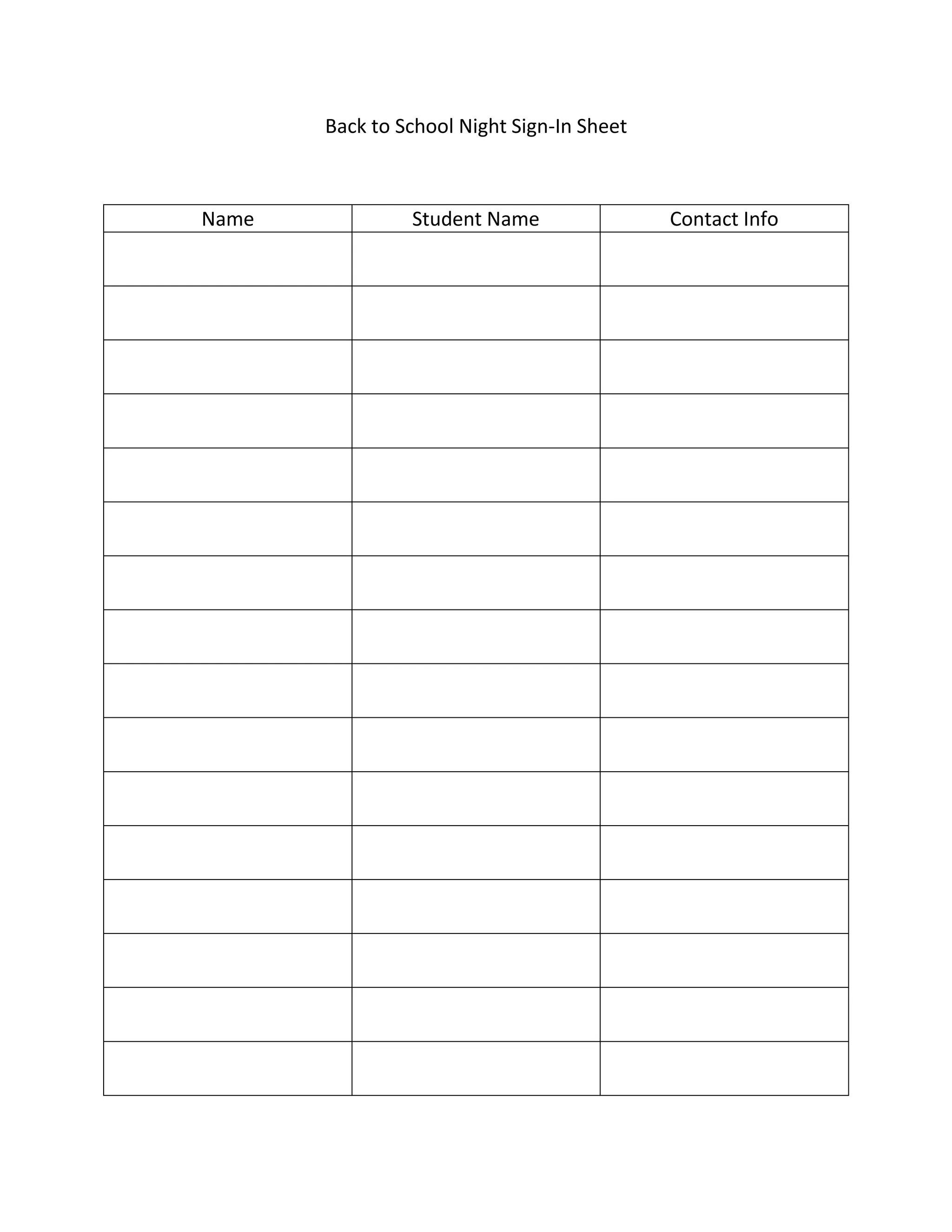 Back to school night sign | PDF