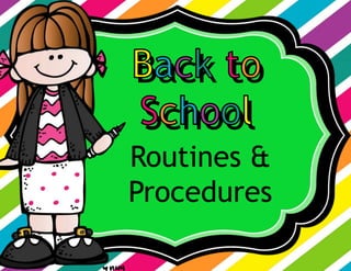 Back to School Classroom Procedures Guide | PPT