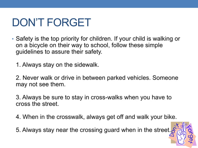 Back To School Safety Tips: Know The ABC's Of Safety! | PPTX