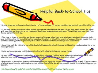 Back To School Tips | PPT | Primary Education | Education