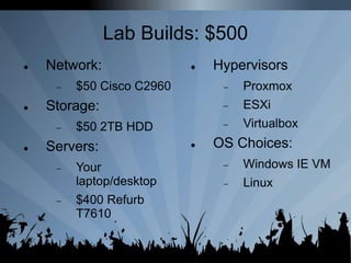 Back to the Basics: The Home Lab | PPT