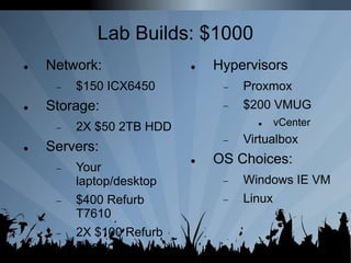 Back to the Basics: The Home Lab | PPT