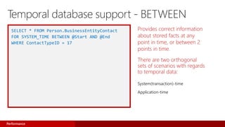 Back to the future - Temporal Table in SQL Server 2016 | PPTX