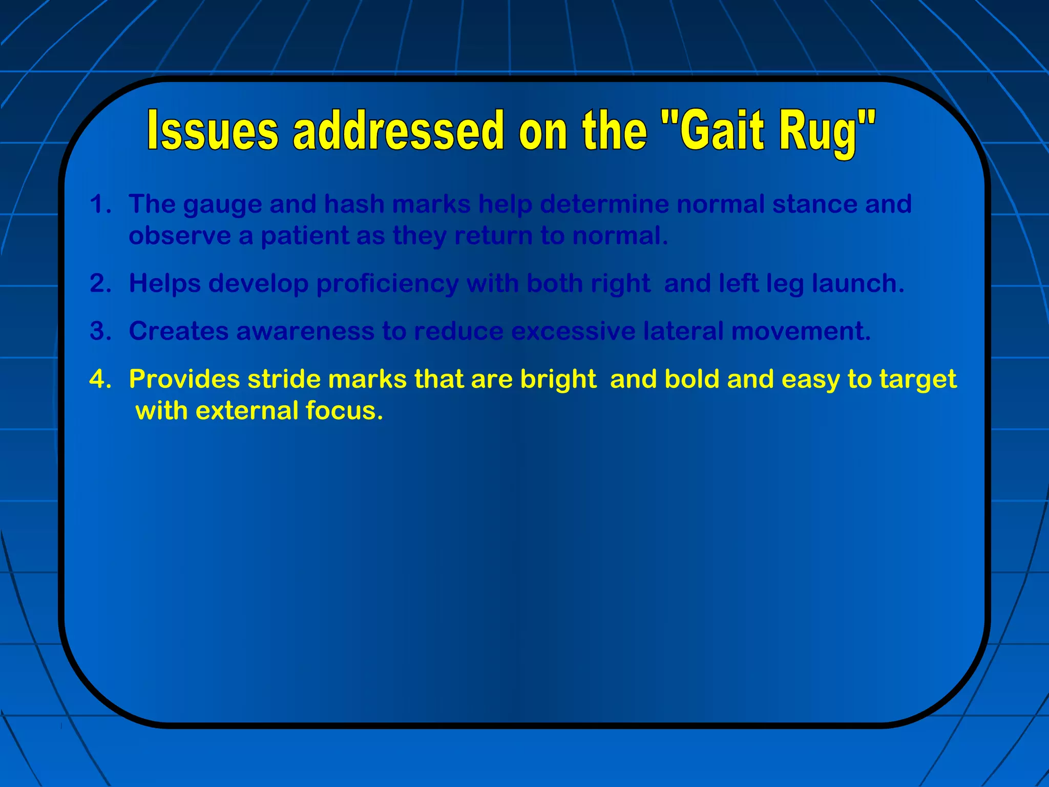 Carpet Cues, Gait Training level 1 | PPT