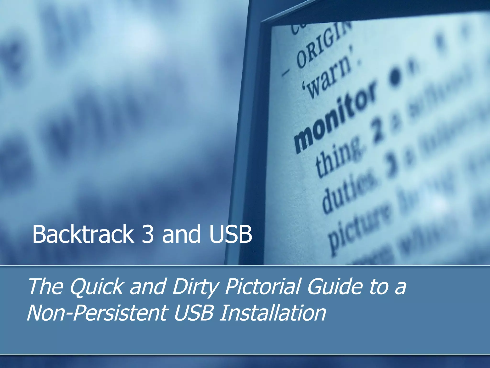Backtrack 3 USB | PPT