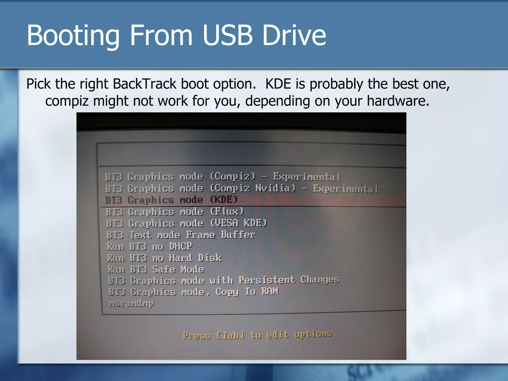 Backtrack 3 USB | PPT