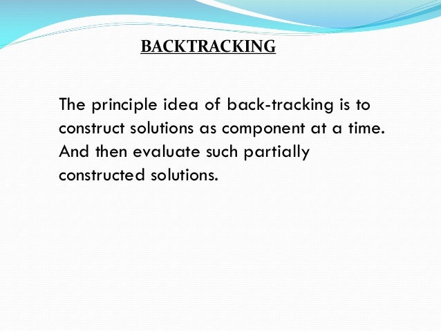 Backtracking