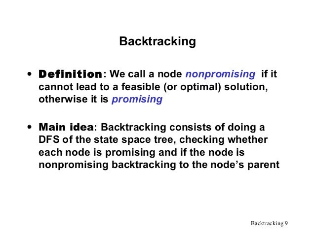 Backtracking