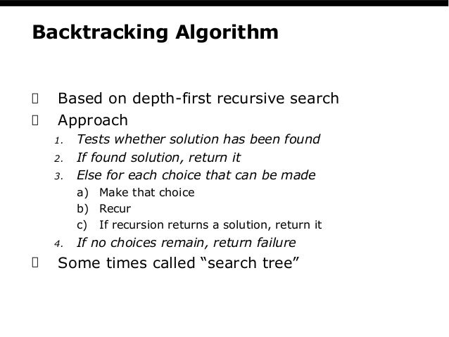 Backtracking