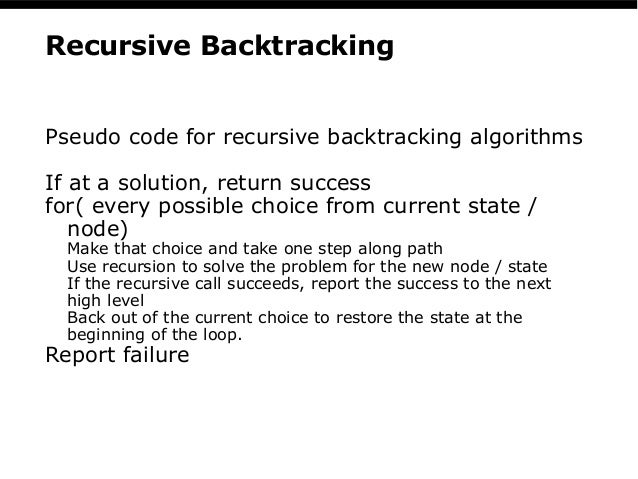 Backtracking