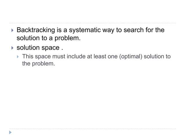 Backtracking | PPT