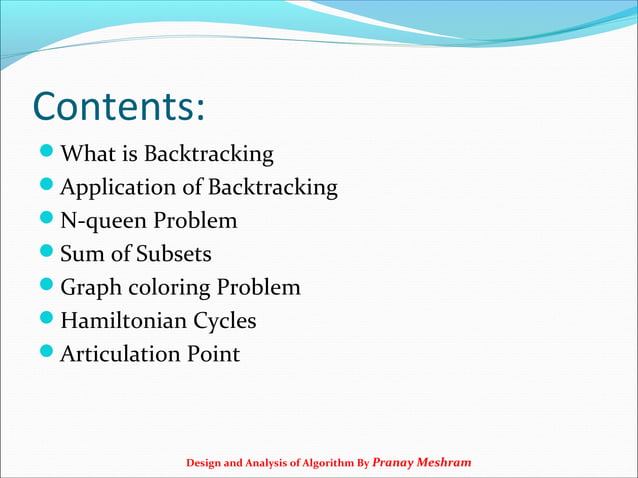 Backtracking | PPT