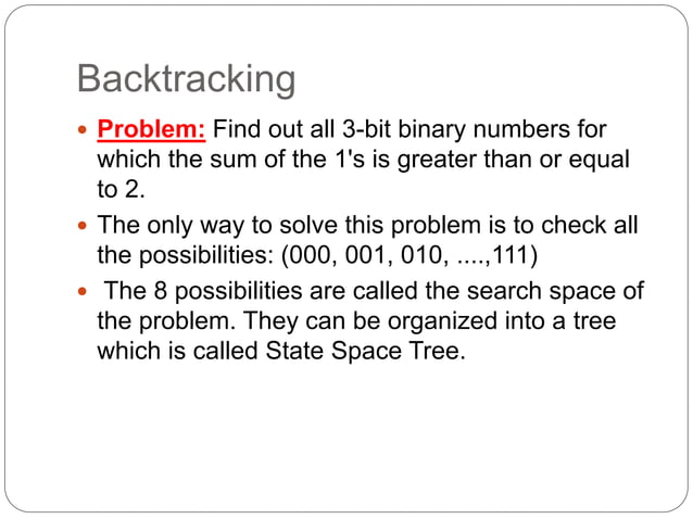 Backtracking In Data Structure And Algorithm Pptx 1348