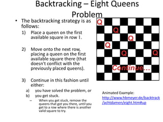 Back tracking and branch and bound class 20 | PPTX