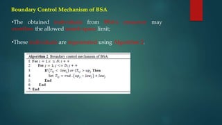 Backtracking Search Optimization Algorithm (BSA) | PPT