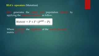 Backtracking Search Optimization Algorithm (BSA) | PPT