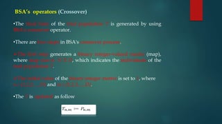 Backtracking Search Optimization Algorithm (BSA) | PPT