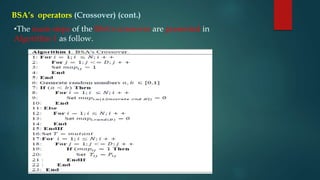 Backtracking Search Optimization Algorithm (BSA) | PPT