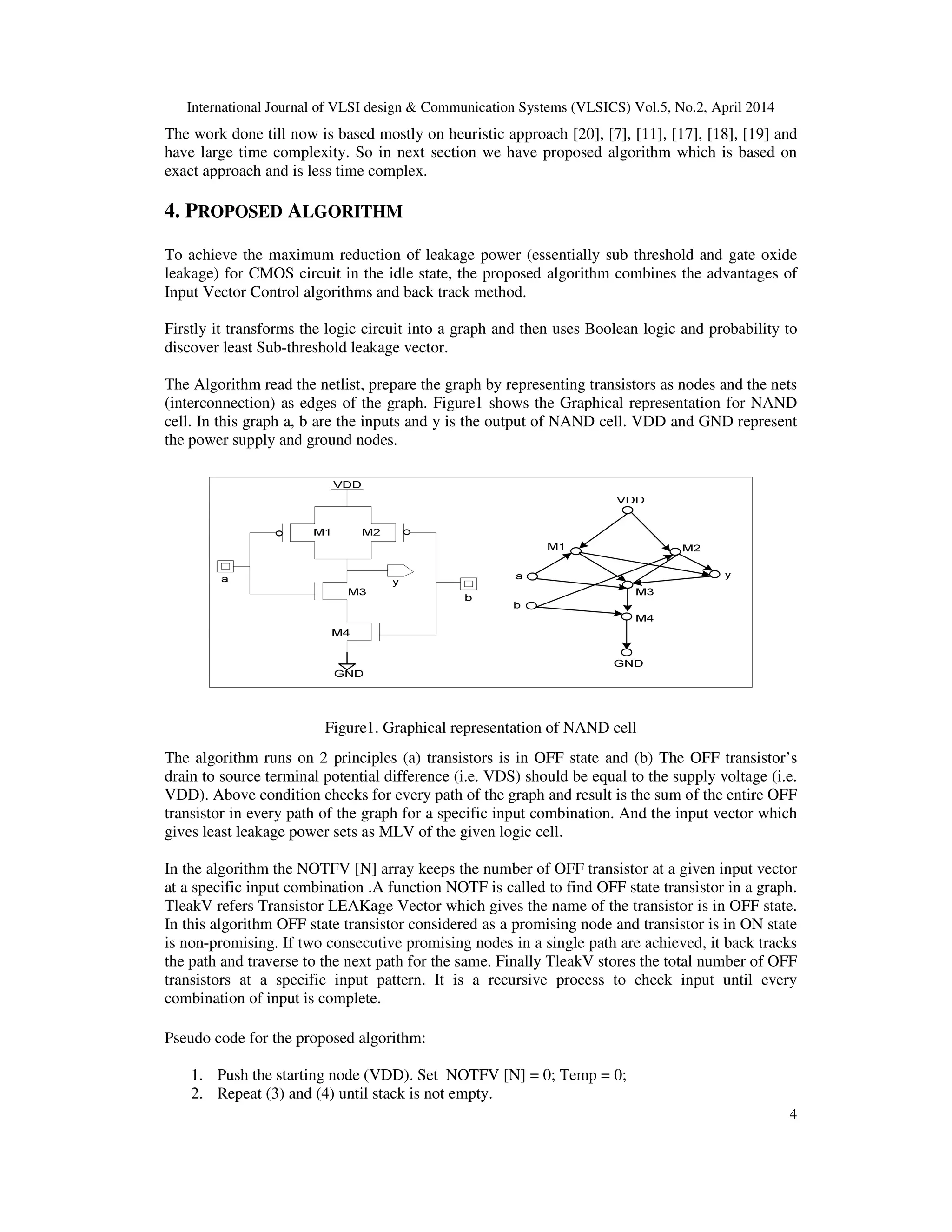 Back Track Input Vector Algorithm For Leakage Reduction In Cmos Vlsi