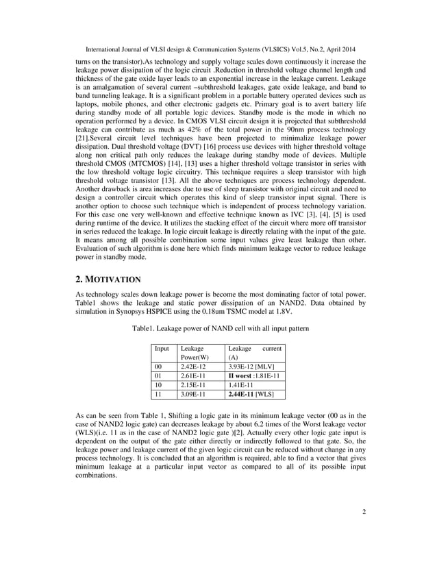 Back Track Input Vector Algorithm For Leakage Reduction In Cmos Vlsi