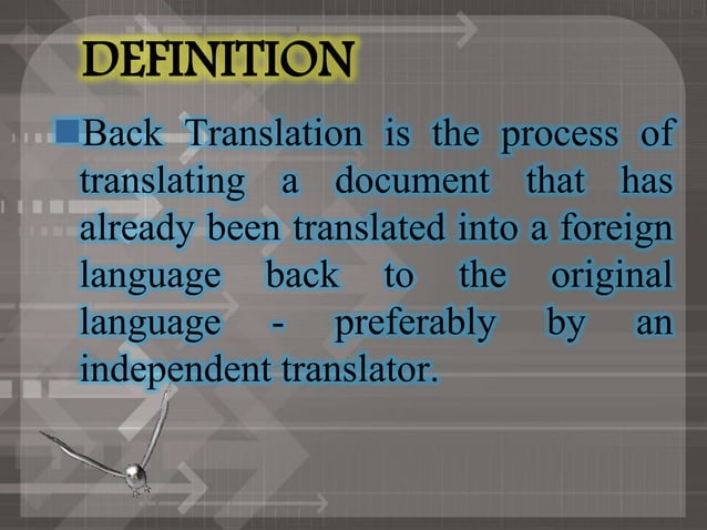 Back translation ( Mai) | PPT