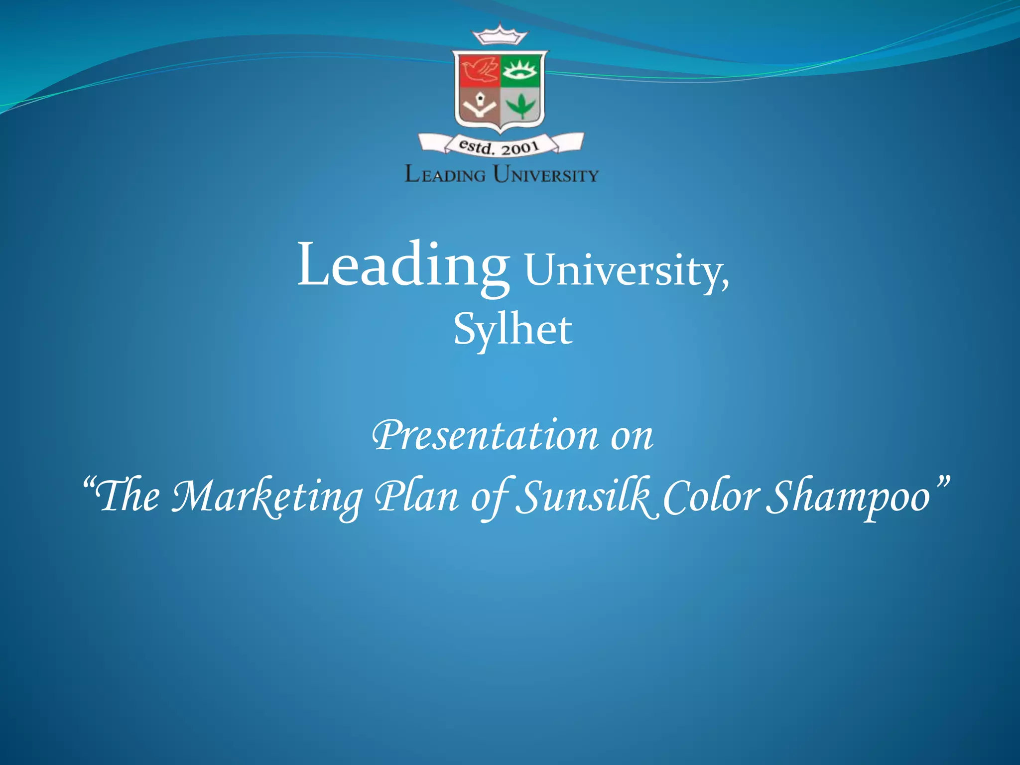 MKT PLAN SUNSILK COLOR SHAMPOO | PPT