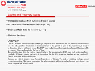 Backup And Recovery | PPT