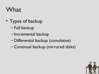 Backup And Recovery | PPT | Computing | Technology & Computing