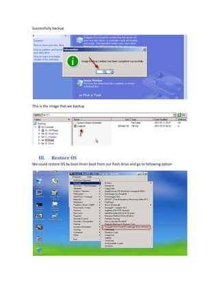 Backup and-restore-os-by-hiren-boot | PDF