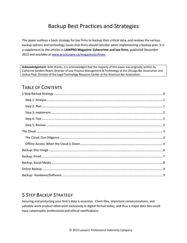 Backup Best Practices and Strategies | PDF