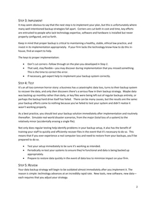 Backup Best Practices and Strategies | PDF