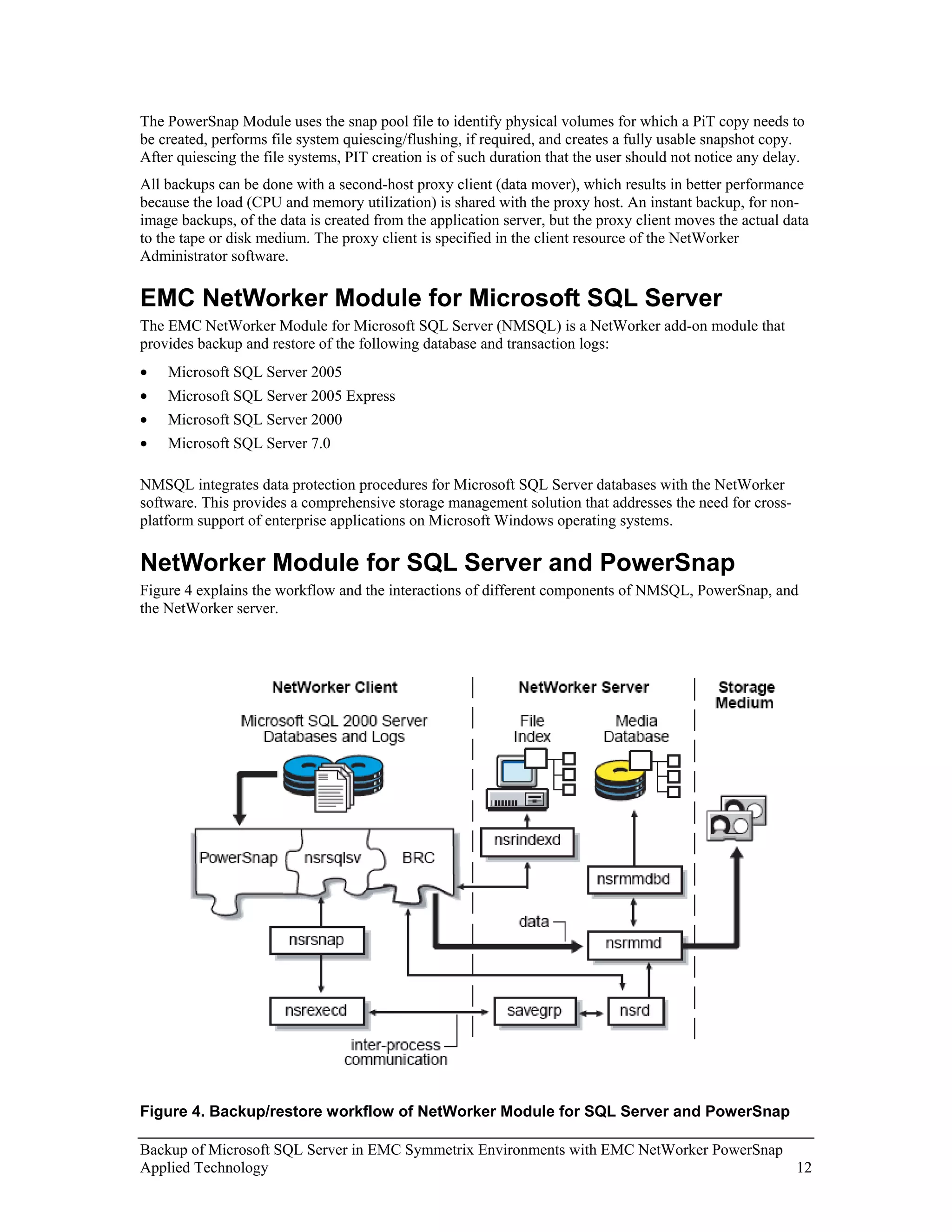 Backup of Microsoft SQL Server in EMC Symmetrix Environments ... | PDF