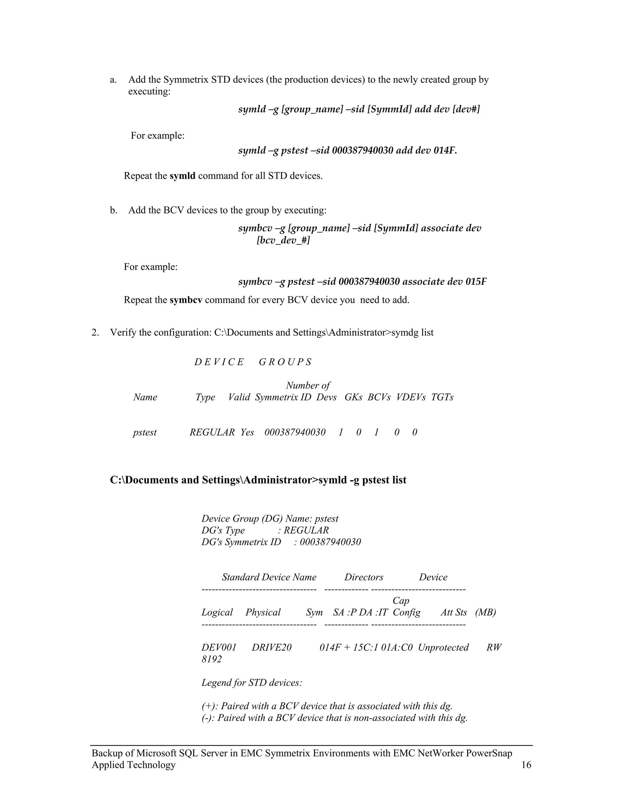 Backup of Microsoft SQL Server in EMC Symmetrix Environments ... | PDF