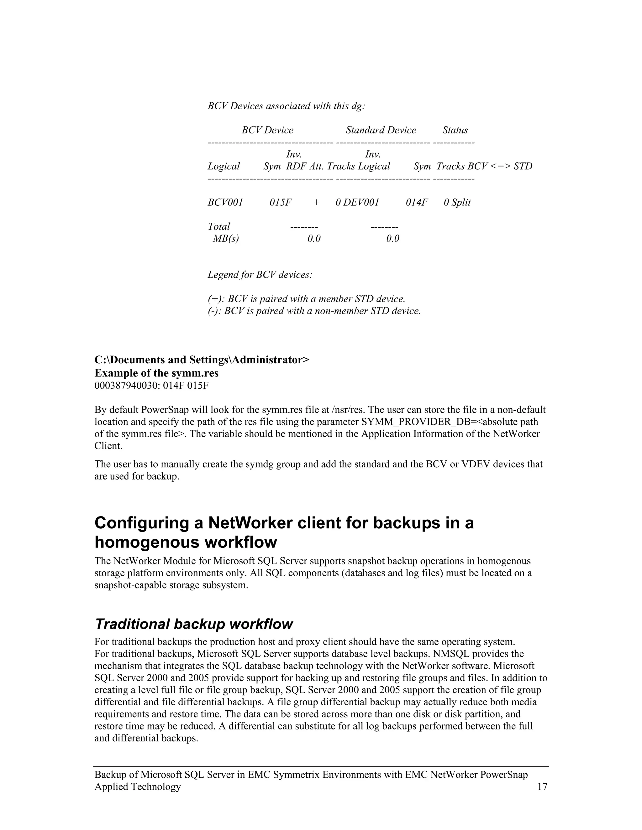 Backup of Microsoft SQL Server in EMC Symmetrix Environments ... | PDF