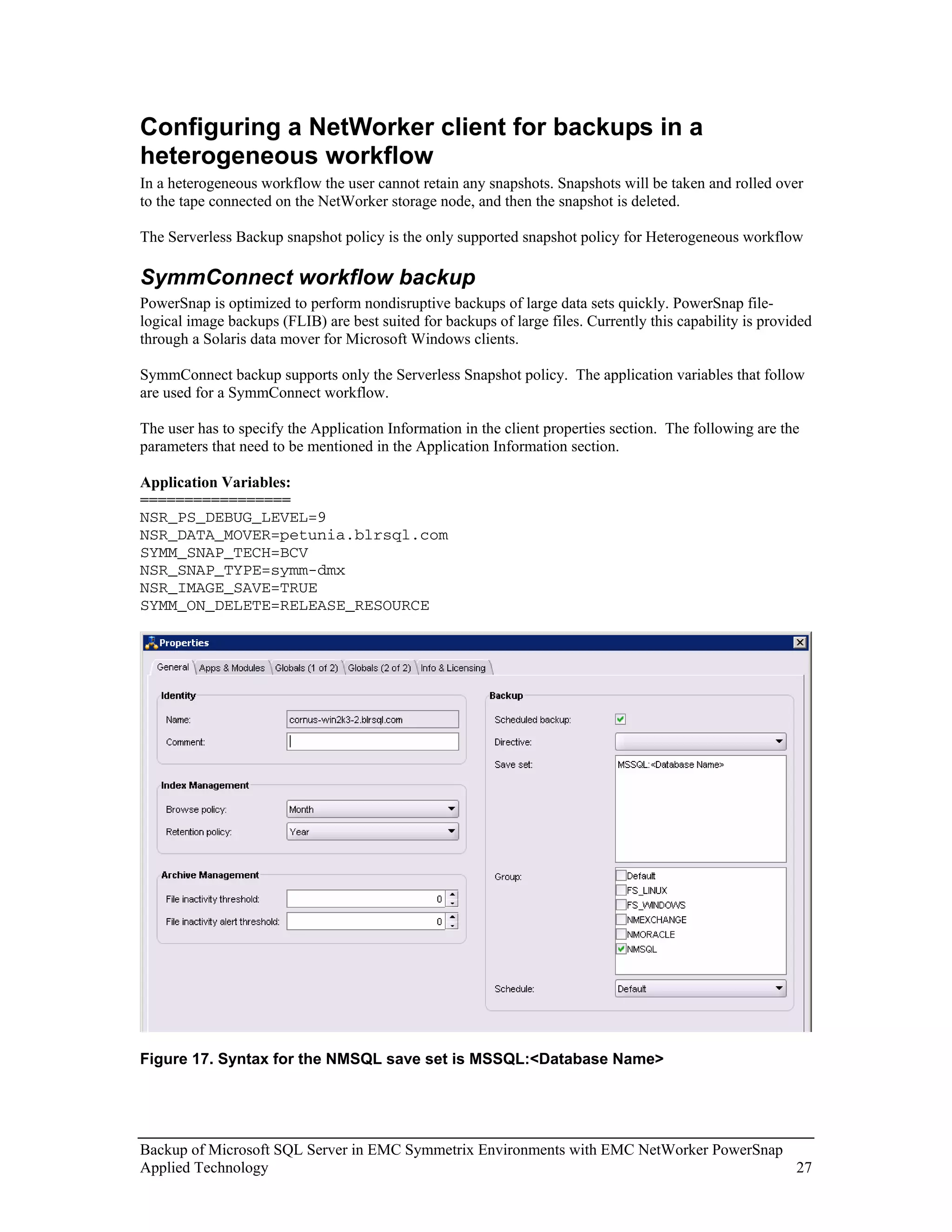 Backup of Microsoft SQL Server in EMC Symmetrix Environments ... | PDF