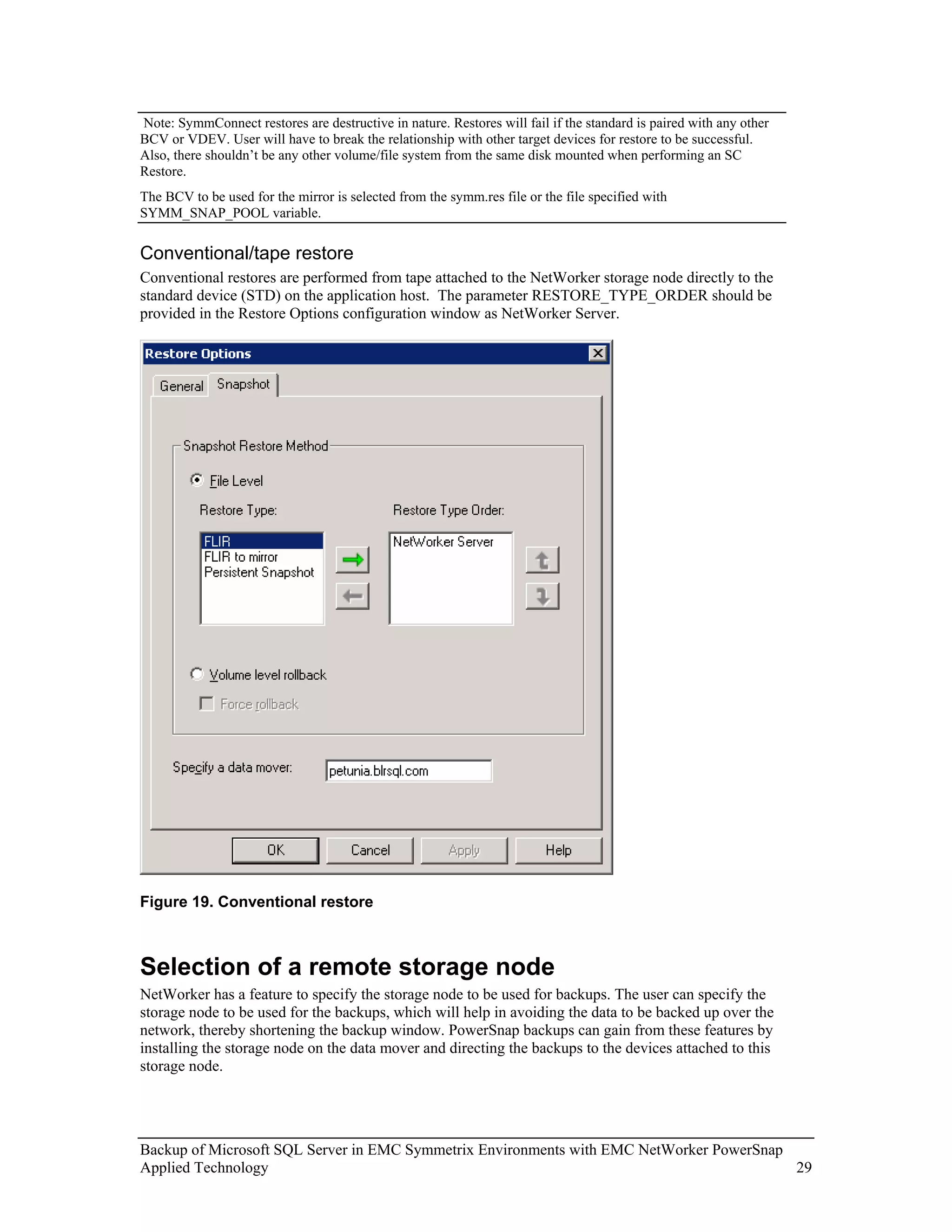 Backup of Microsoft SQL Server in EMC Symmetrix Environments ... | PDF