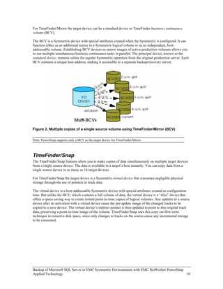 Backup of Microsoft SQL Server in EMC Symmetrix Environments ... | PDF
