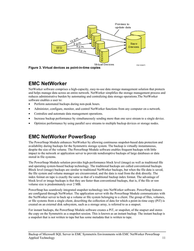 Backup of Microsoft SQL Server in EMC Symmetrix Environments ... | PDF ...