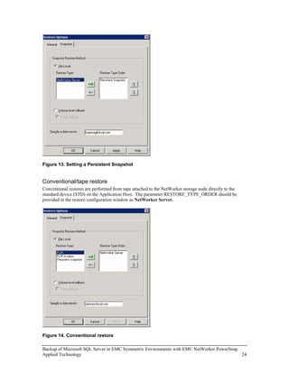 Backup of Microsoft SQL Server in EMC Symmetrix Environments ... | PDF