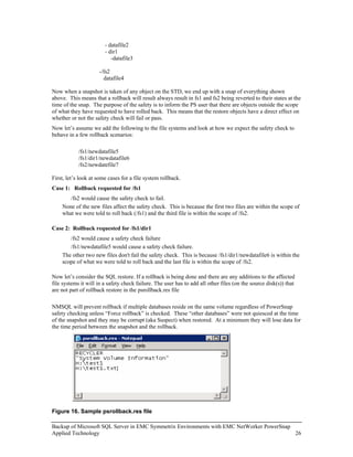 Backup of Microsoft SQL Server in EMC Symmetrix Environments ... | PDF