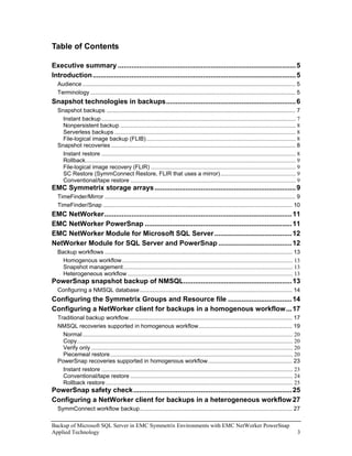 Backup of Microsoft SQL Server in EMC Symmetrix Environments ... | PDF