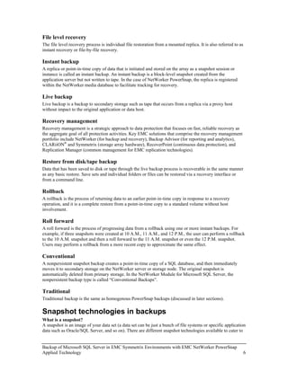 Backup of Microsoft SQL Server in EMC Symmetrix Environments ... | PDF