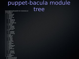 Automating backup provisioning with Bacula and Puppet | PDF