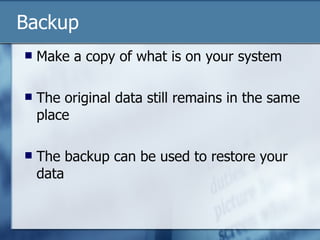 Backup And File Management | PPT